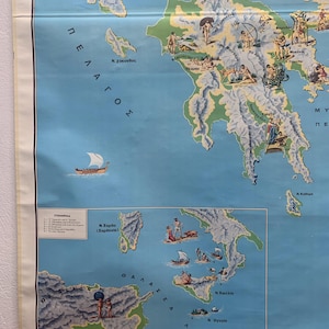 Map of Greek Mythology, Greece Mytholgy School Map, Mythology of Greece ...