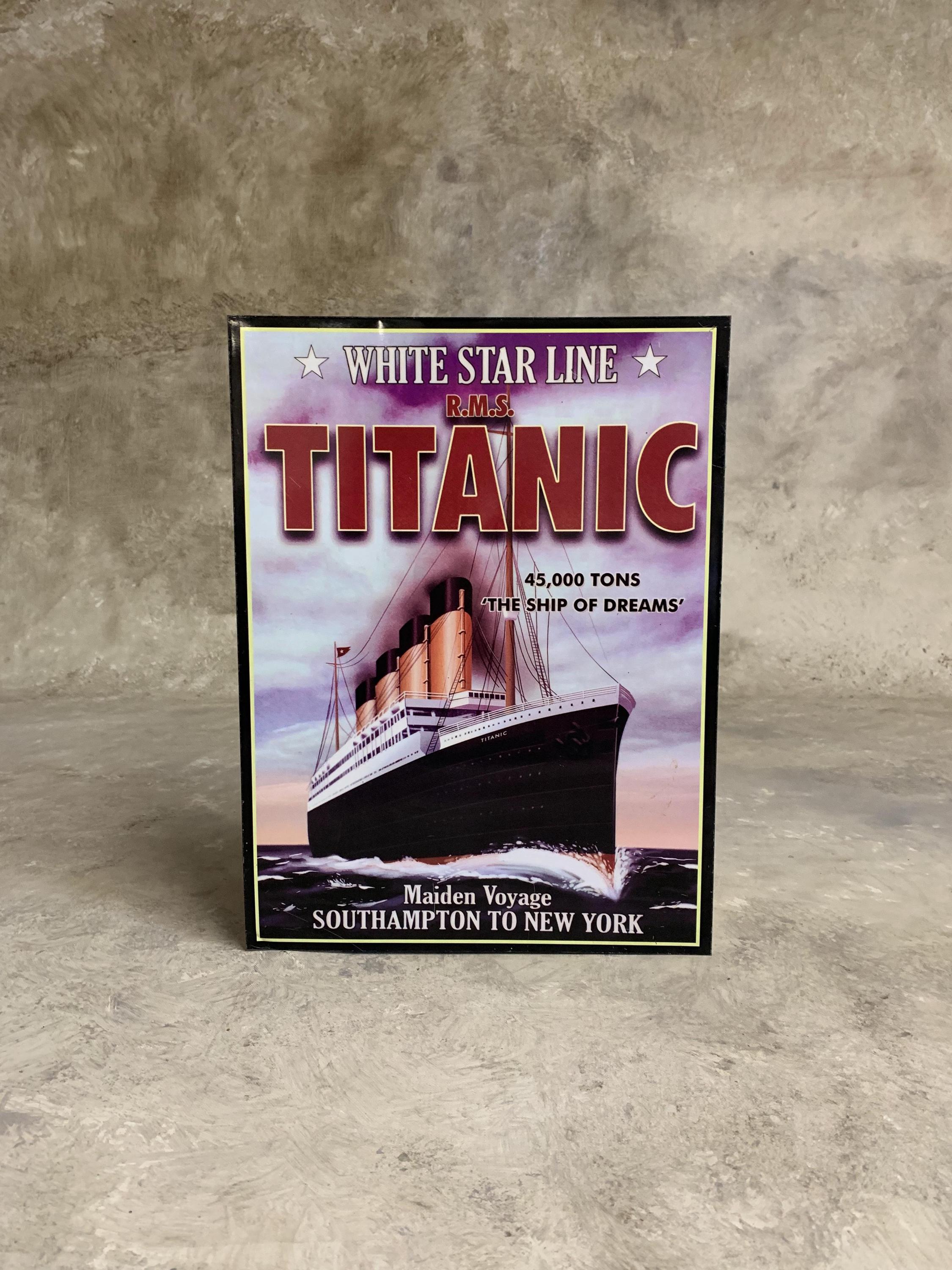 Titanic White Star Line Sign: Vintage Ocean Liner Tin Decor - Etsy