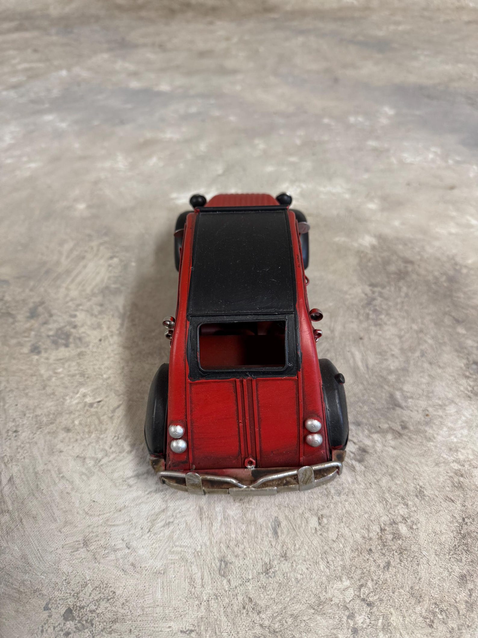 Red Citroen 2CV Metal Replica, Tin Metal 2CV Mini Style Car, Citroen ...