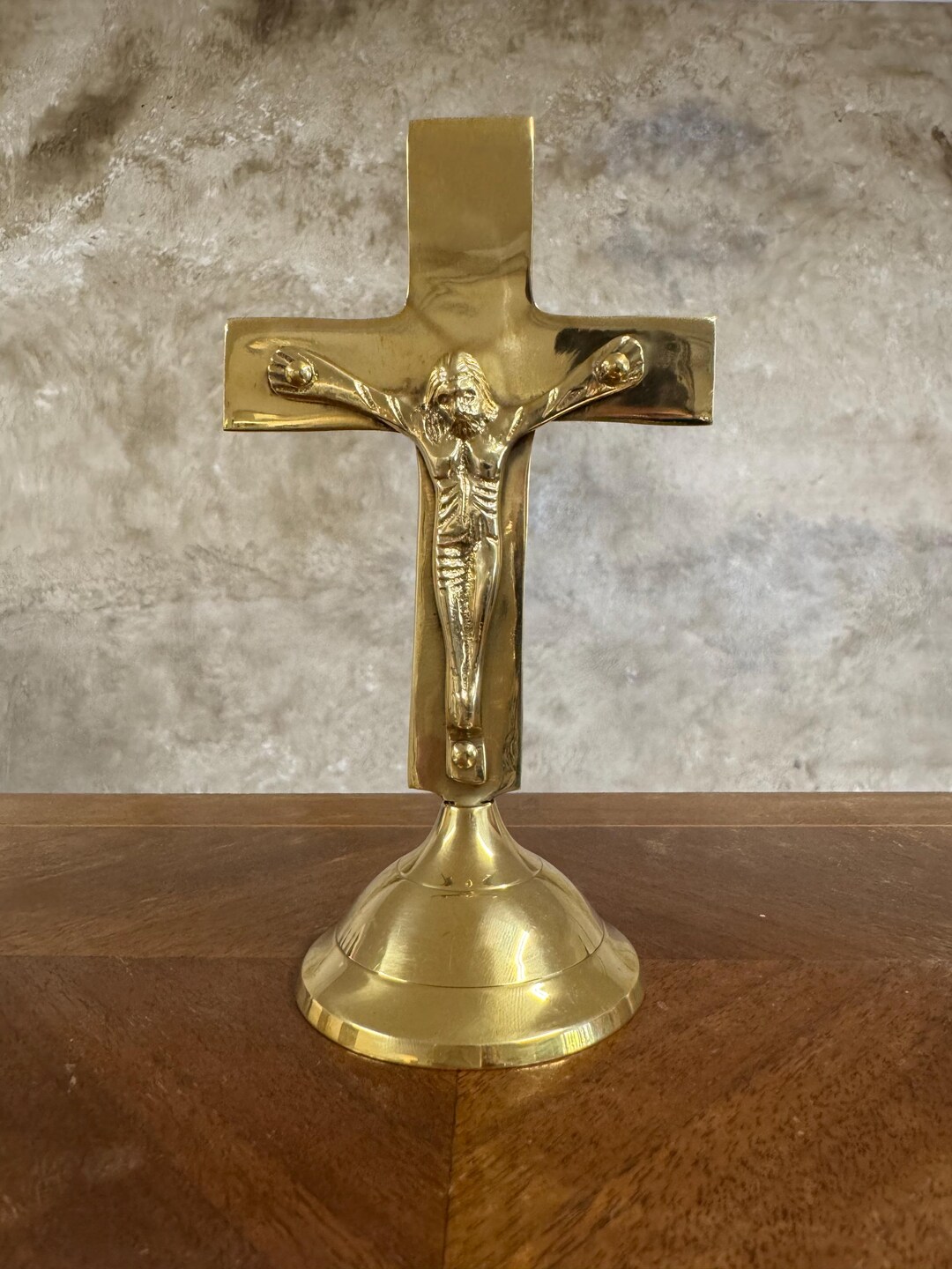 Gold Plated Cross With Round Base ,free-standing Design, Exquisite ...