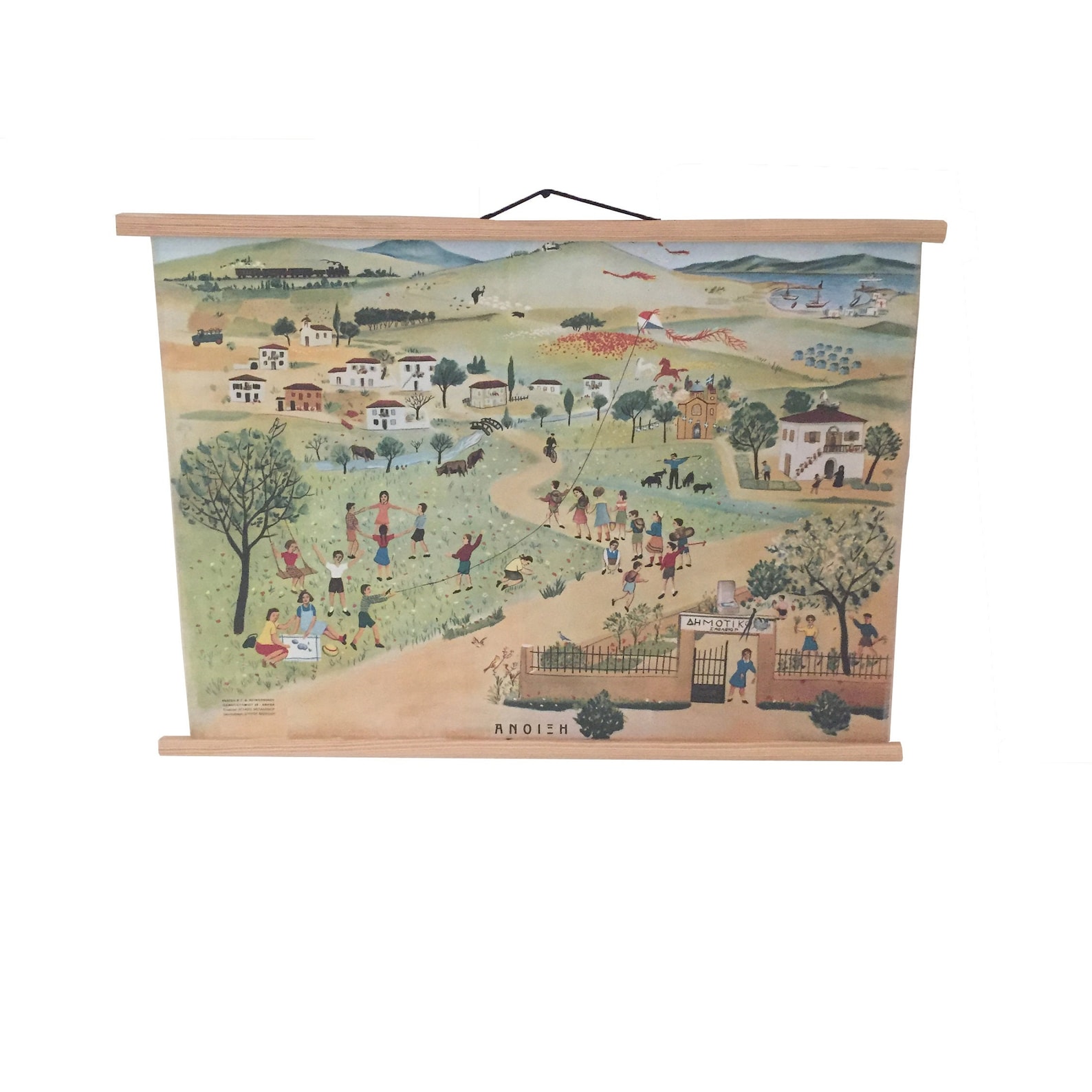 The Spring Pull Down Chart, Vintage Pictorial School Chart, the Seasons ...