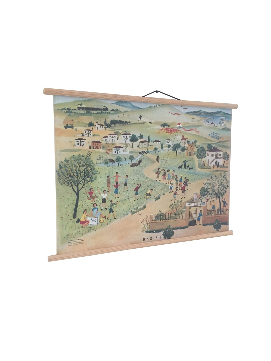 The Spring Pull Down Chart, Vintage Pictorial School Chart, the Seasons ...