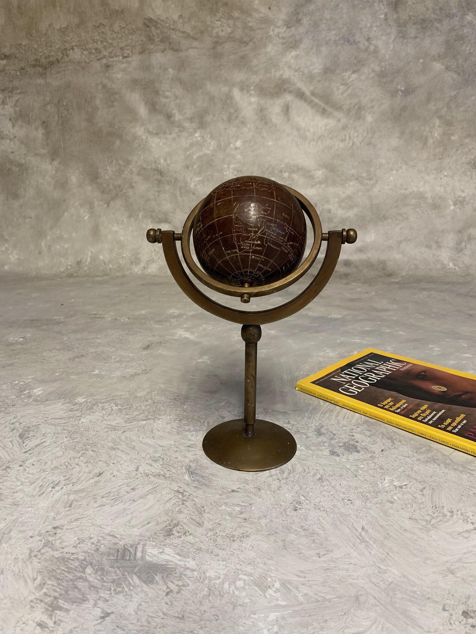 Vintage Sphere Globe Antique Metal Display Vintage Globe Vintage ...