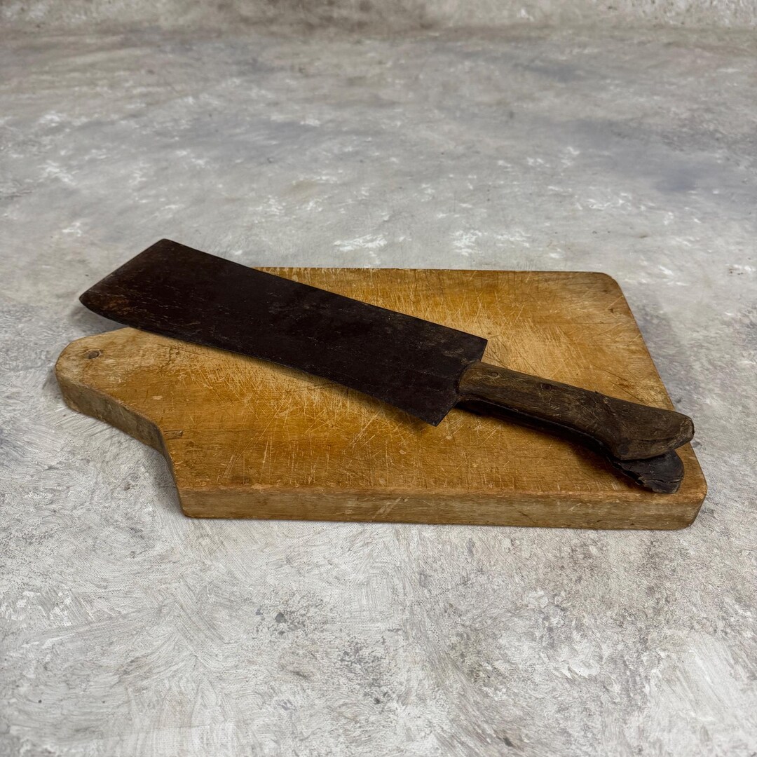 Vintage Meat Cleaver, Antique Meat Knife, Chopper, Bone Cutter, Kitchen ...