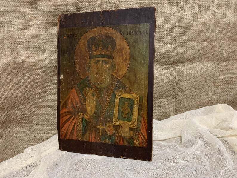 Saint Nicholas Icon Russian Icon Christian Orthodox Icon - Etsy