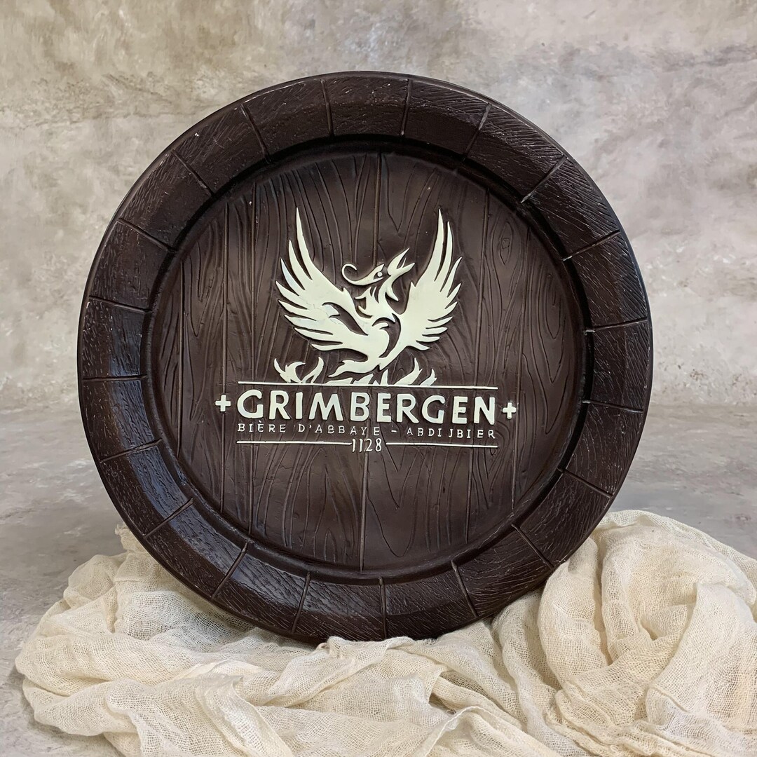 Vintage GRIMBERGEN Beer Barrel Sign, Nostalgic Mancave Decor, Perfect ...