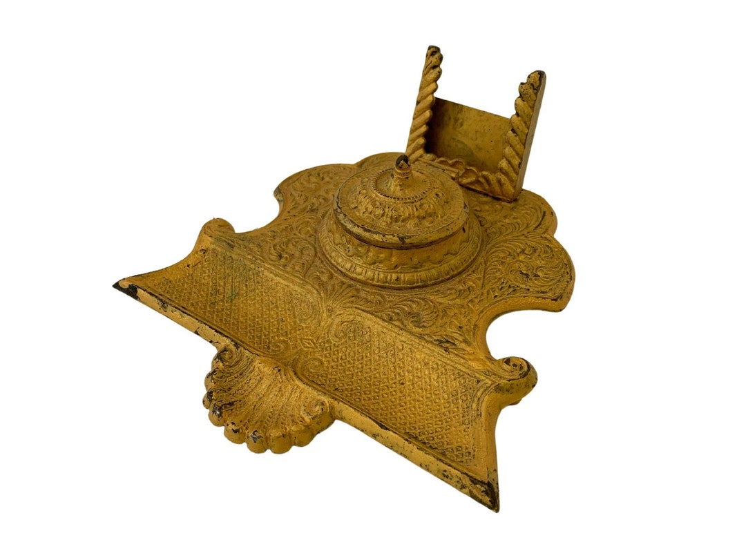 Cast Iron Inkstand Ink Holder and Pen Rest France 1920 Art Nouveau. - Etsy