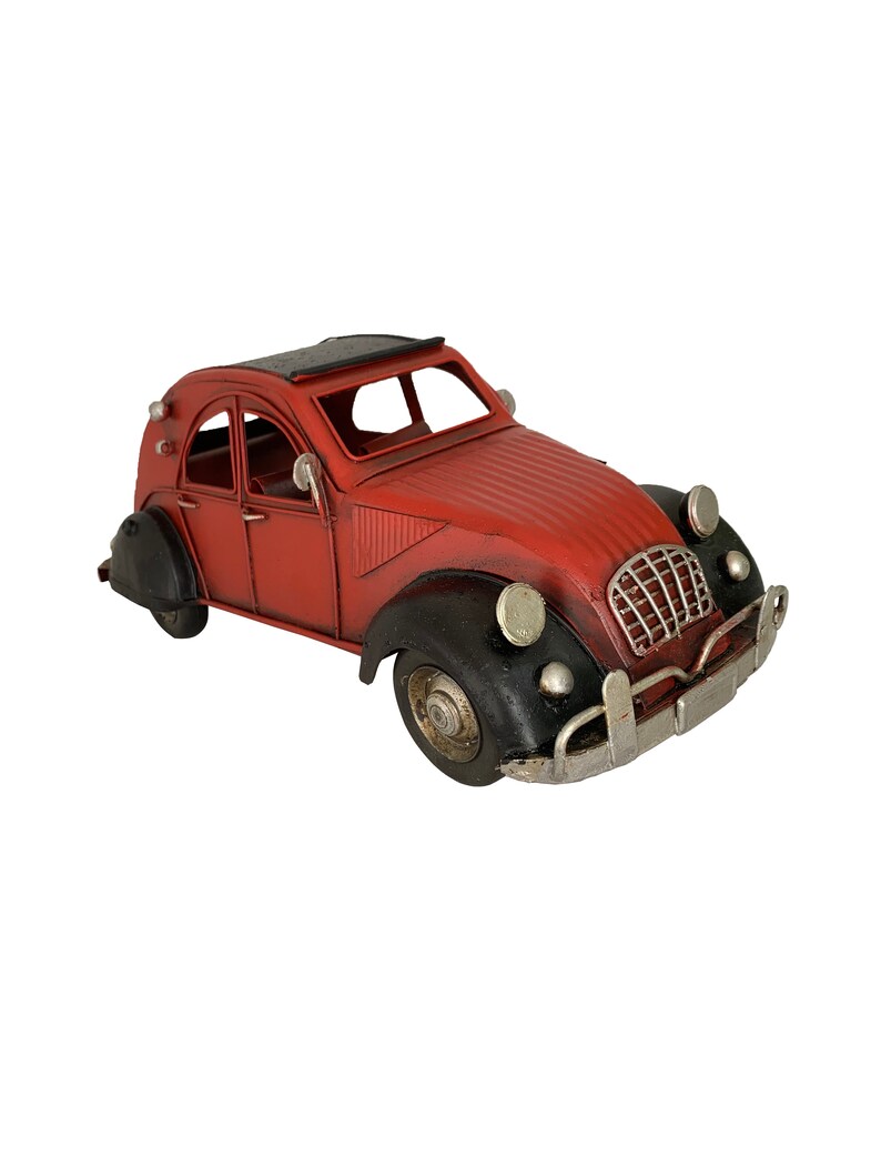 Red Citroen 2CV Metal Replica Tin Metal 2CV Mini Style Car | Etsy