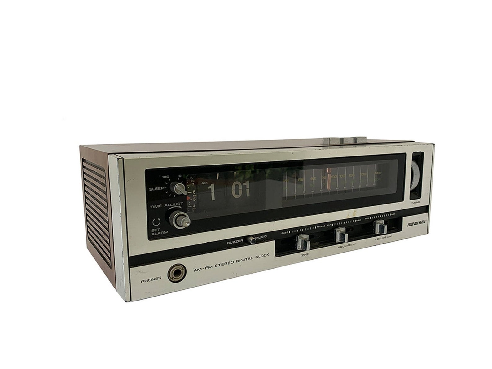 Vintage Soundesign AM FM Stereo Clock Radio Model 3933, Vintage Flip ...