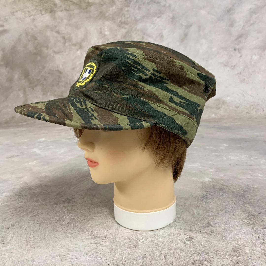 Vintage Greek Army Cap: Retro Military Hat, Embroidered Badge - Etsy