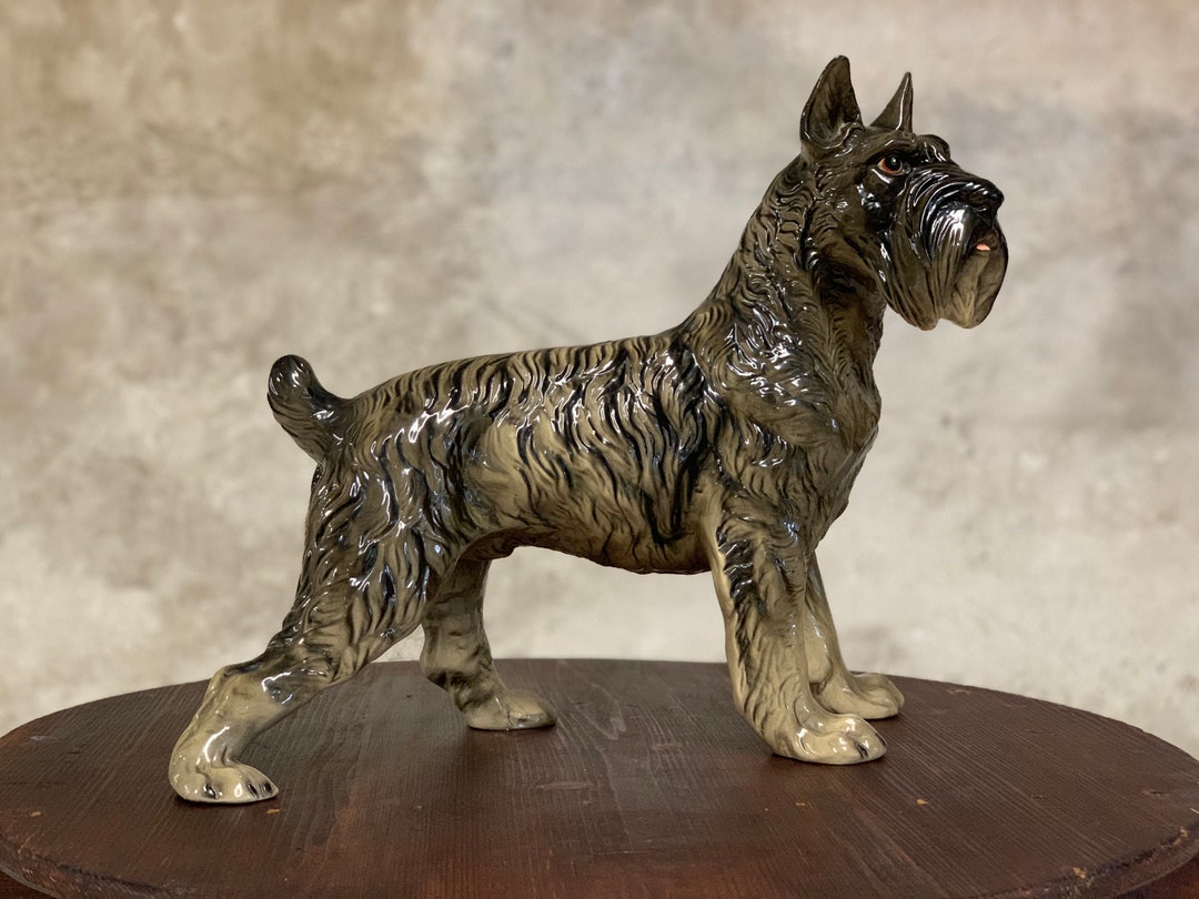 Charming Porcelain Schnauzer Figurine Ideal Gift for Birthdays and ...