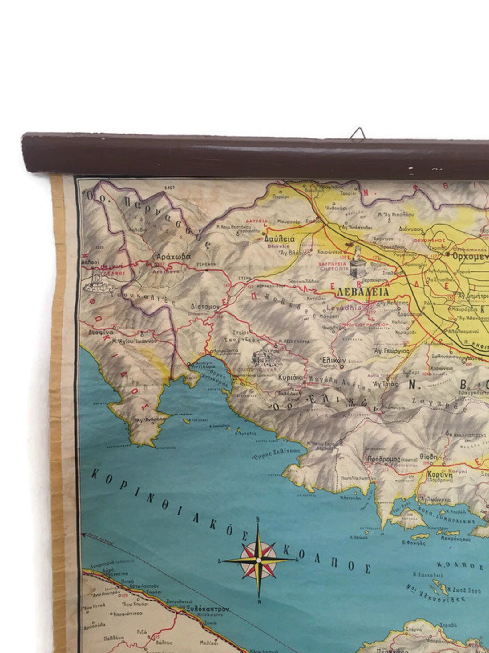 Vintage Map of Greece Attiki Chart Viotia Chart Rare Map | Etsy