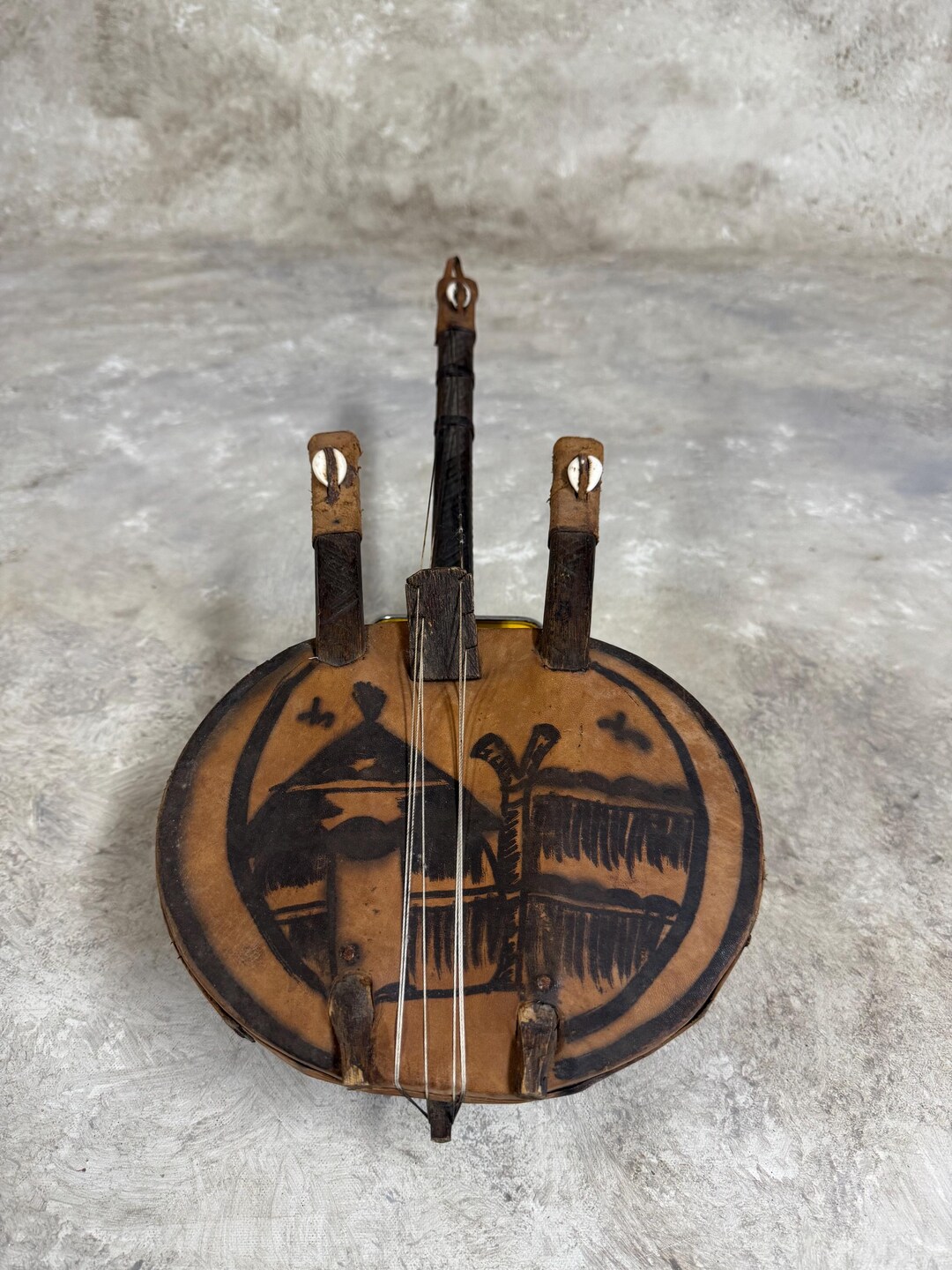 Vintage African Musical Instrument, African Banjo Decorative Guitar ...