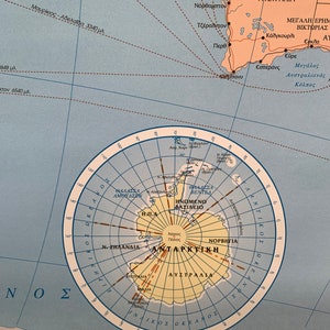 The World Pull Down Chart, Political Map of the World, Vintage World ...