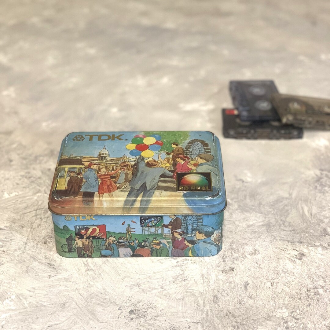 Vintage TDK Cassette Tin Box: 1980s Advertising Collectible - Etsy