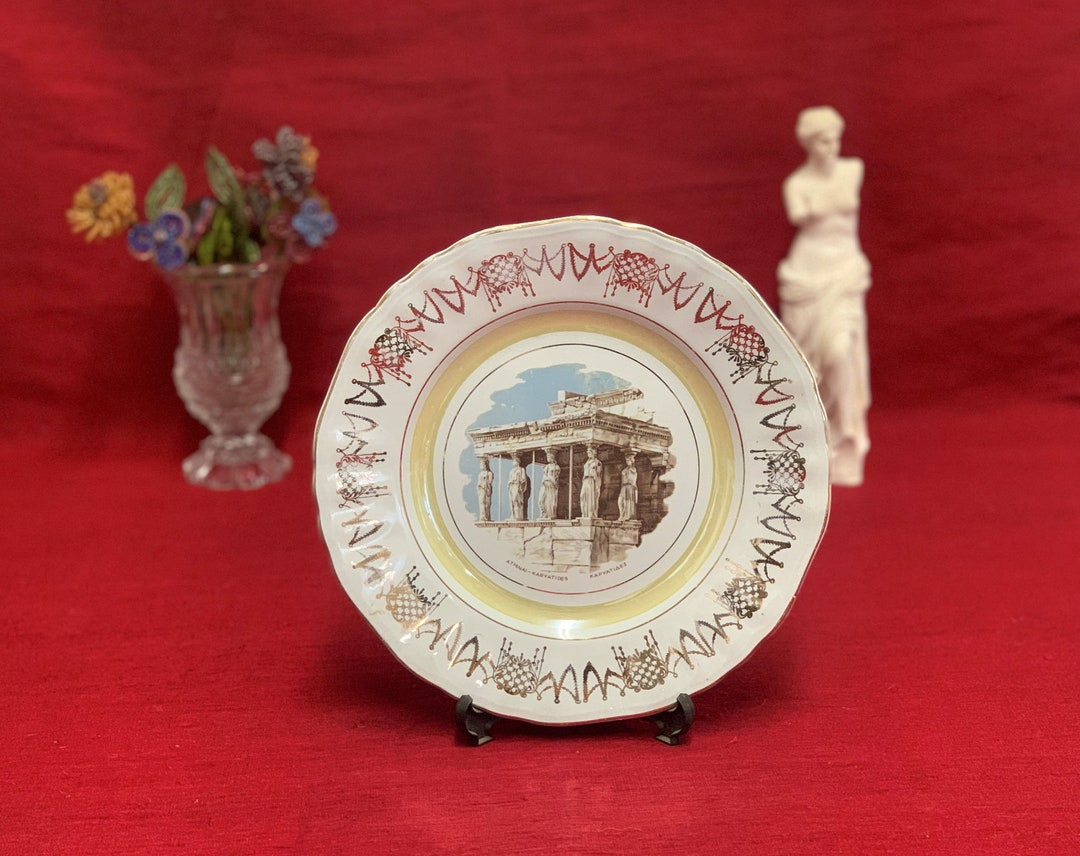 Caryatids of Acropolis Keramicos Plate Keramikos Greek Plates ...