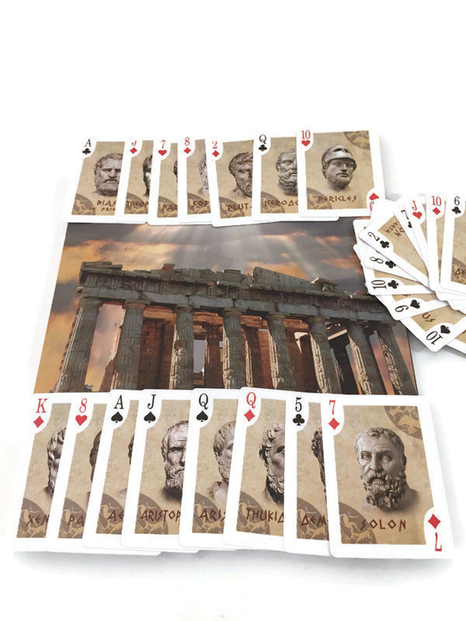 Playing cards Greek Philosophers Greek playing cards Playing | Etsy