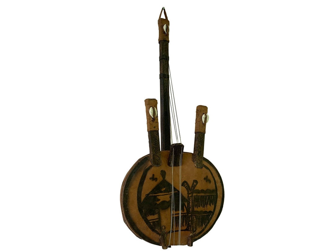 Vintage African Musical Instrument, African Banjo Decorative Guitar ...