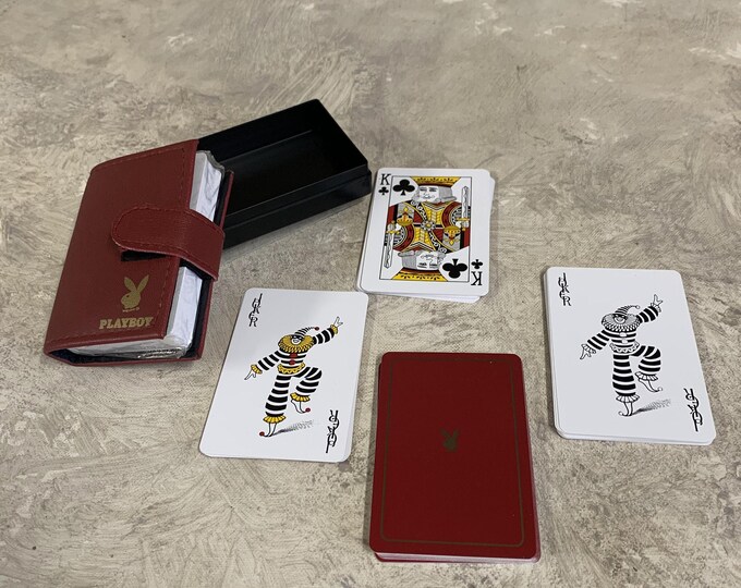 Vintage Pair of Playboy Playing Card Decks ,laminated Cards, Poker ...