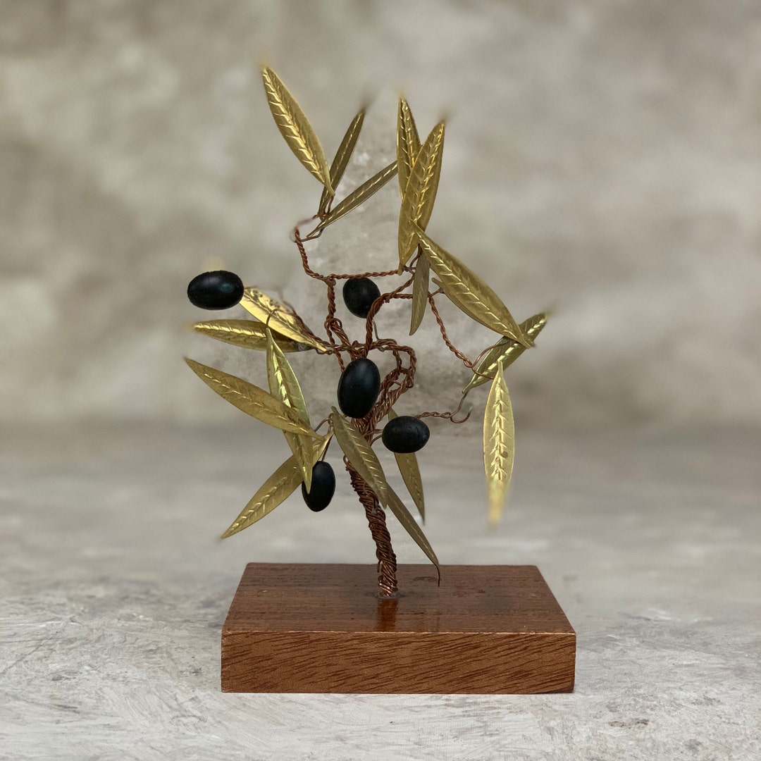 Copper Wire Olive Tree Wire Art Handcrafted Black Olives. - Etsy