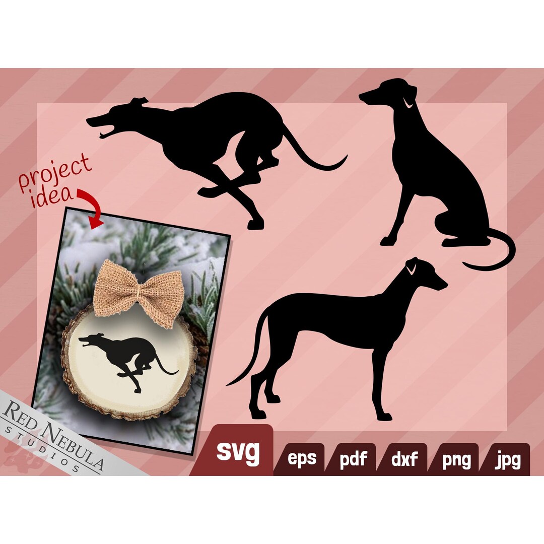 Greyhound SVG Clipart Set 3 Svg Png Dxf Eps Jpg Pdf Greyhound Dog ...