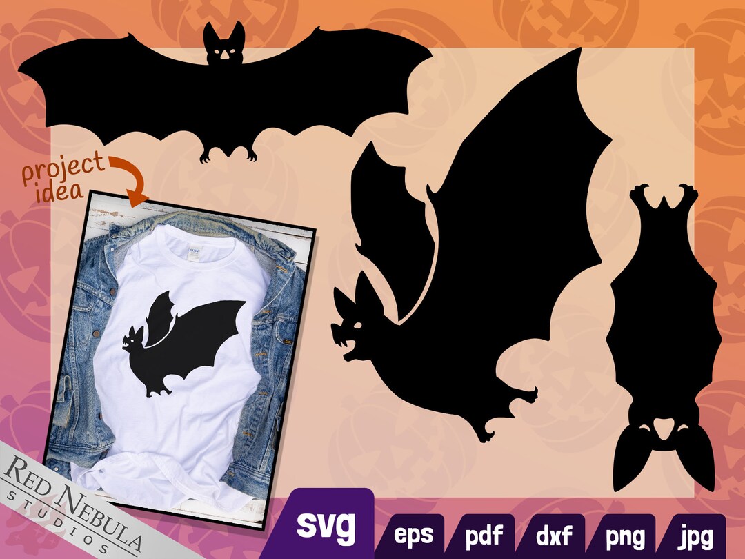Fledermaus Silhouetten SVG Set 3 svg png dxf eps jpg pdf Schlafende und ...