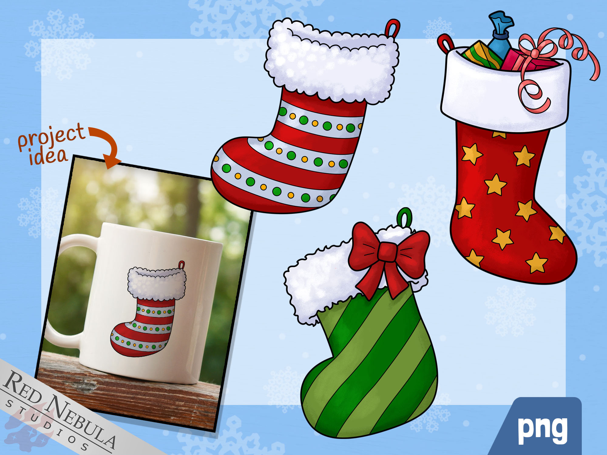 Red Christmas Stocking Clip Art