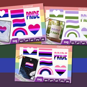 LGBTQ Pride Flag SVG Bundle 78 Designs, 13 Flags Svg, Dxf, Eps, Pdf ...