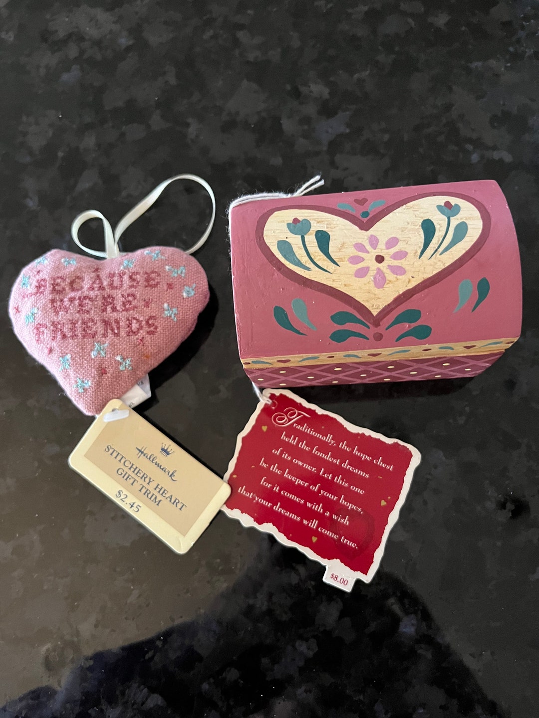 Miniature Hope Chest/heart Ornament - Etsy