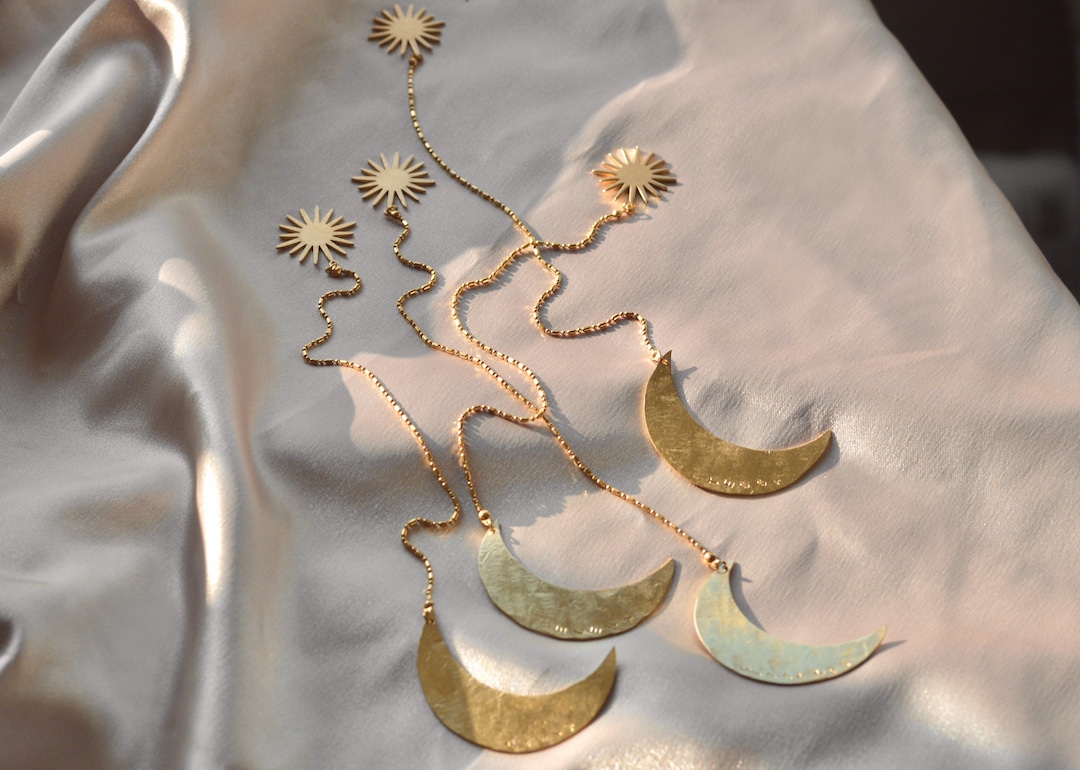 Celestial Bookmarks. Personalizable Solid Brass Moon or Star Vintage ...