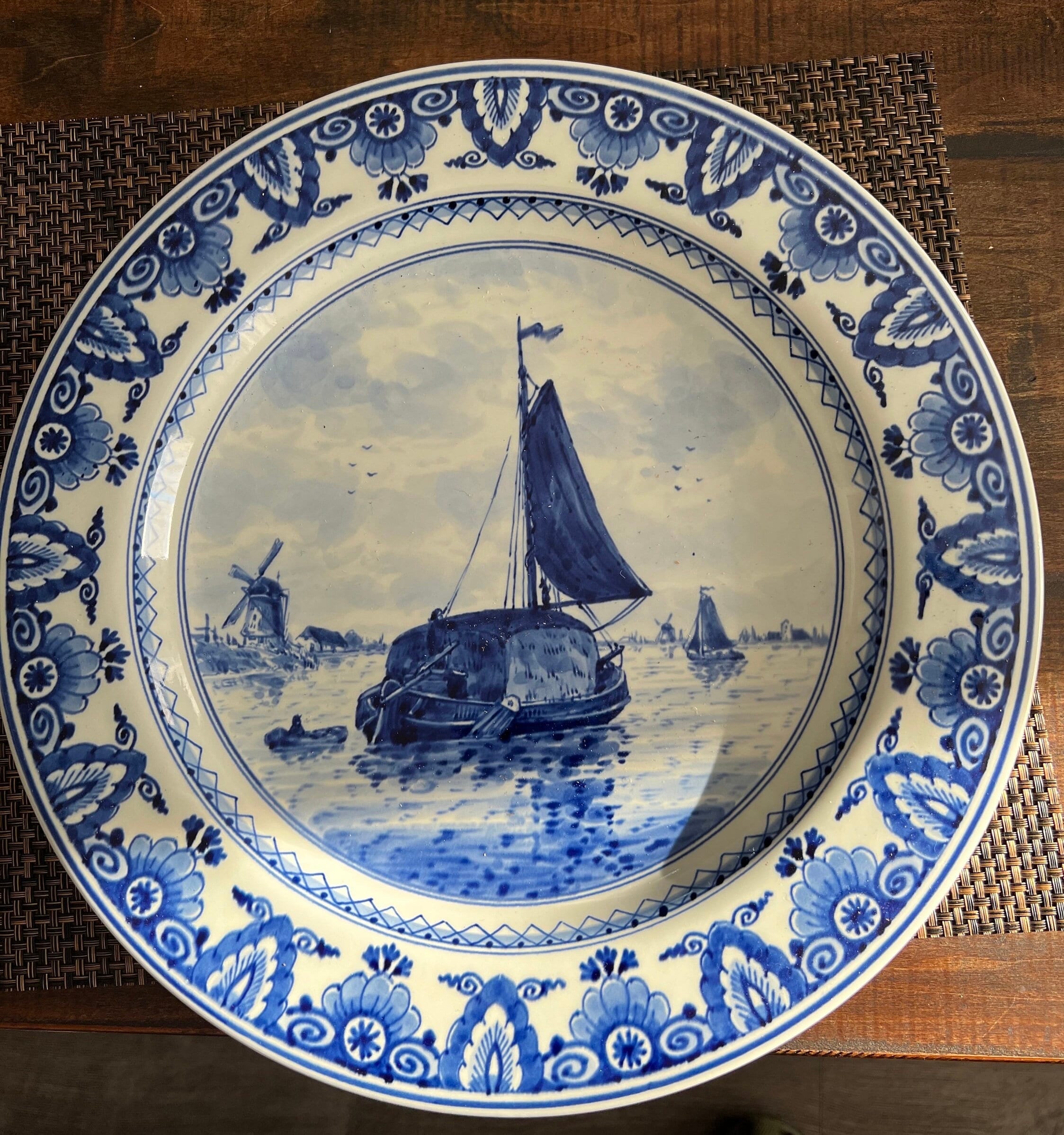 Royal Delft Original Blue Plate, Hand Painted Blue & White - Etsy