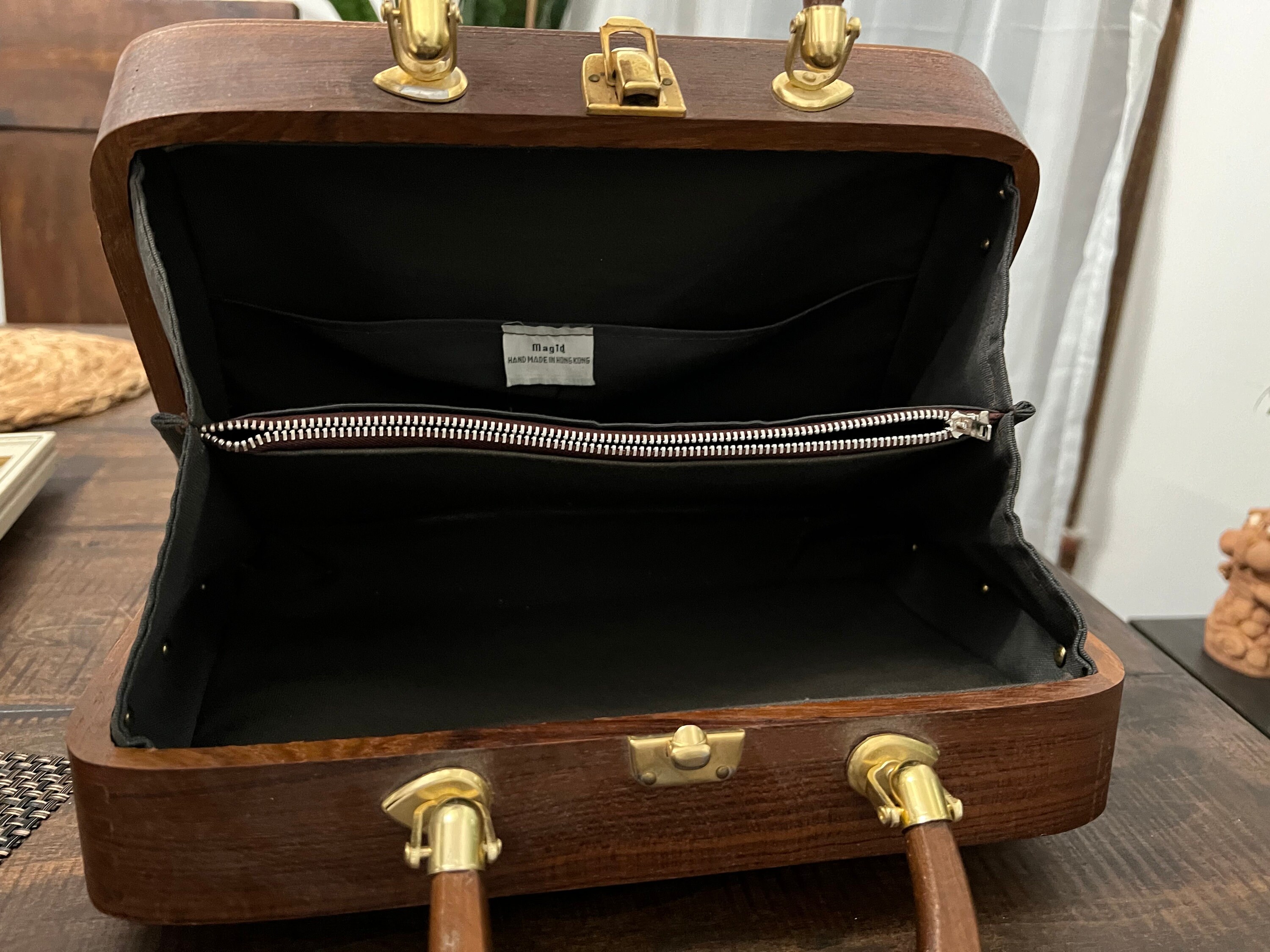 Vintage Embroidered Floral Wooden Box Purse - Etsy