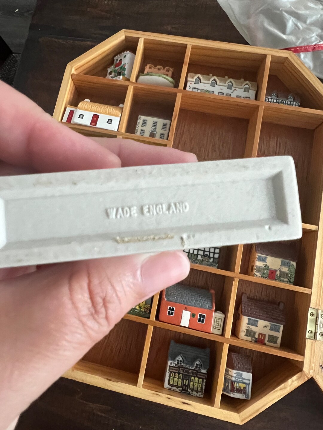 Vintage Mini House Figures W/wood Storage - Etsy