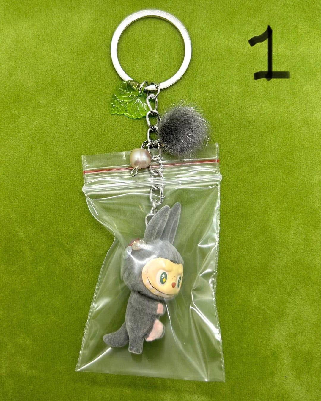 Labubu Popmart Lazy Yoga Inspired Mini Flocked Keychains With Cute ...