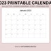 2023 Calendar Landscape Printable Calendar 2023 Monthly Planner ...