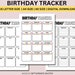 Birthday Tracker Printable Template Birthday Planner Printable PDF ...