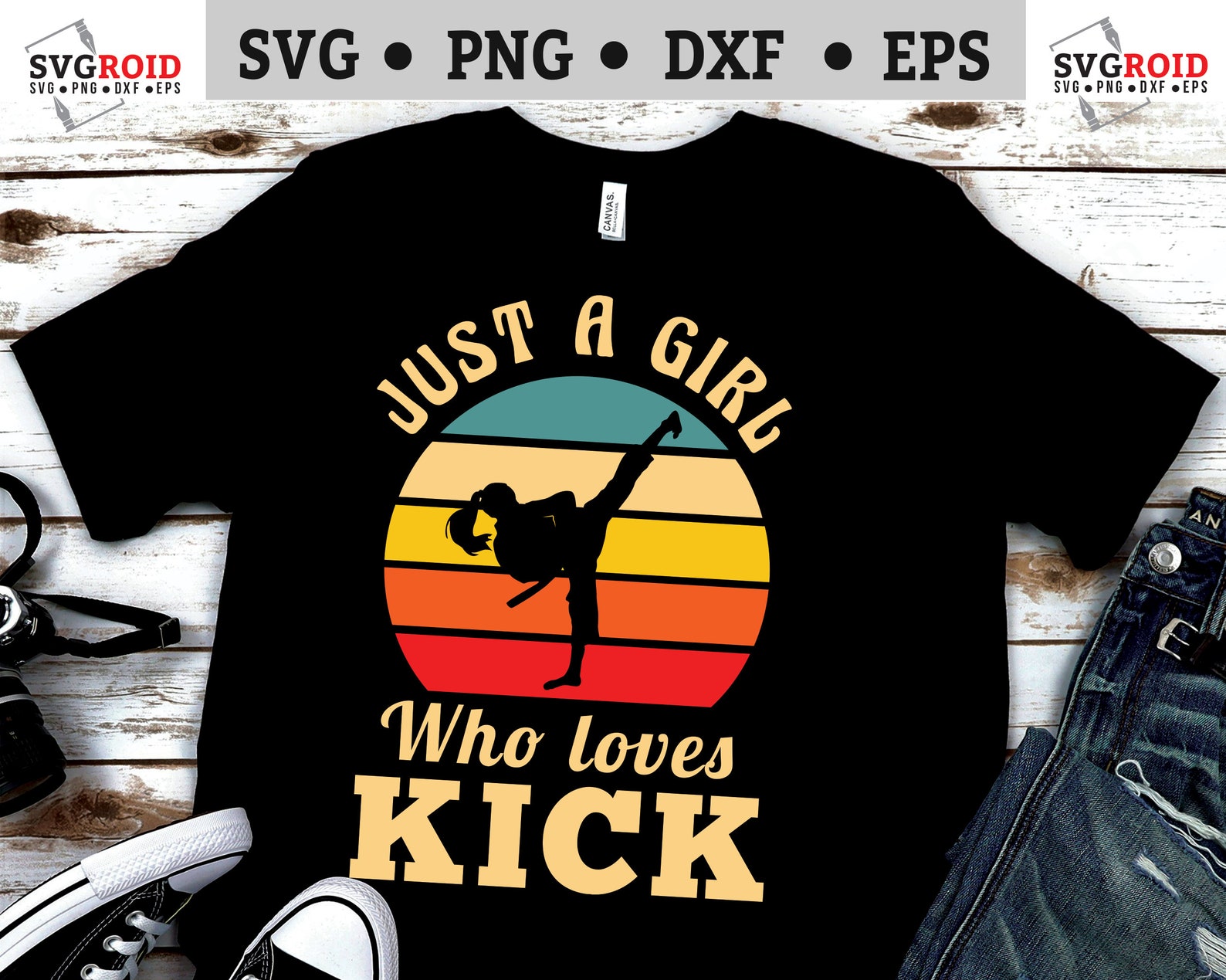 Karate Svg Files - Just a Girl Who Loves Kick SVG - Martial Arts Svg or ...