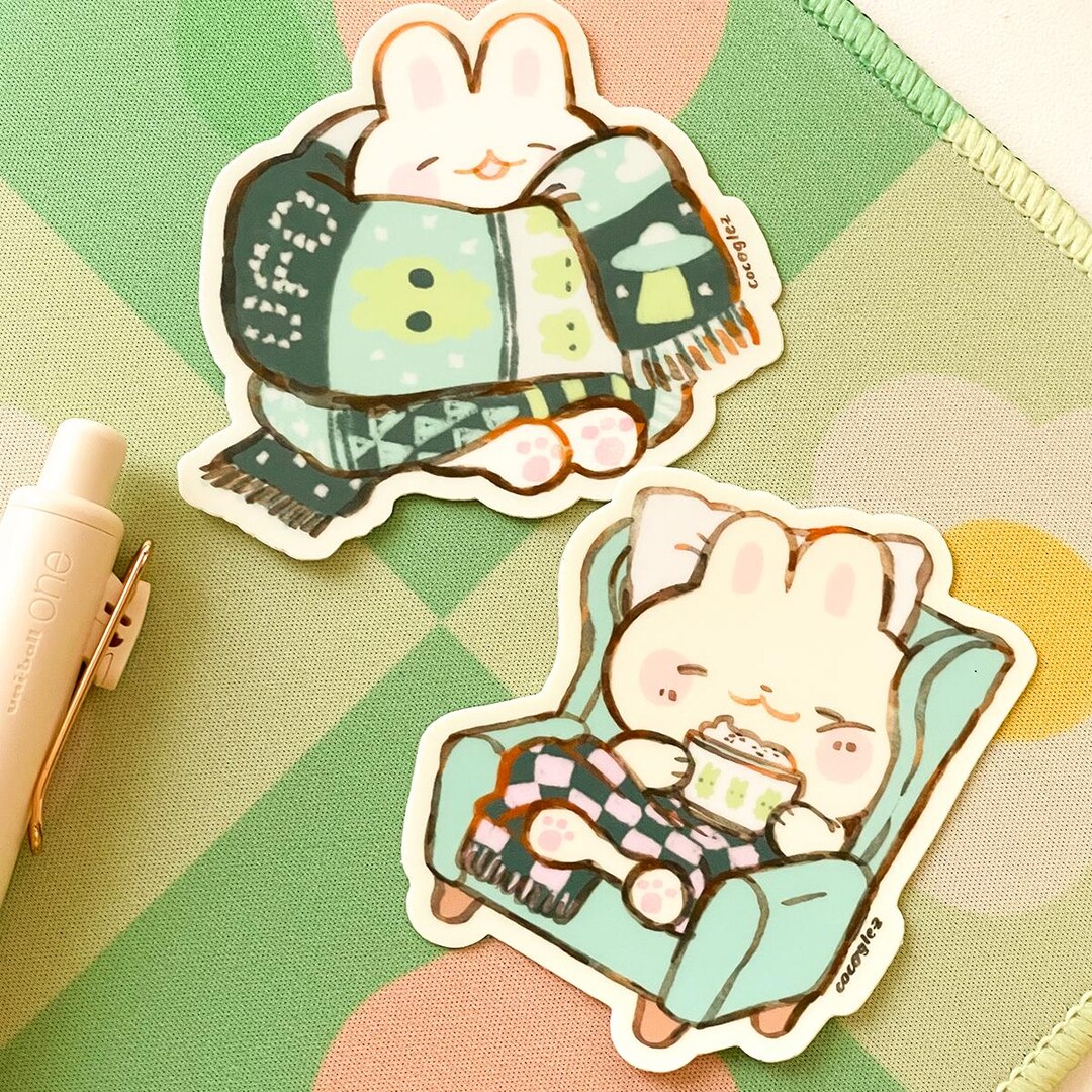 Comfy Bun - Vinyl Stickers - Etsy