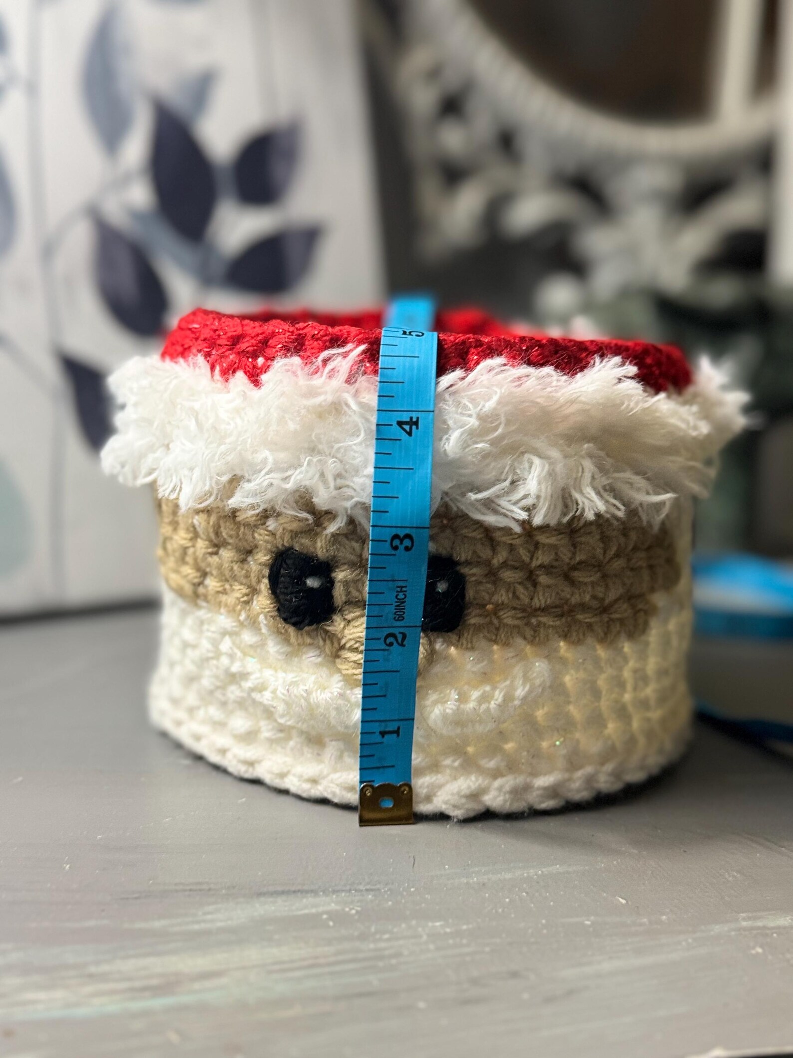 Adorable Crochet Santa Basket - Perfect Holiday Decor!" - Etsy