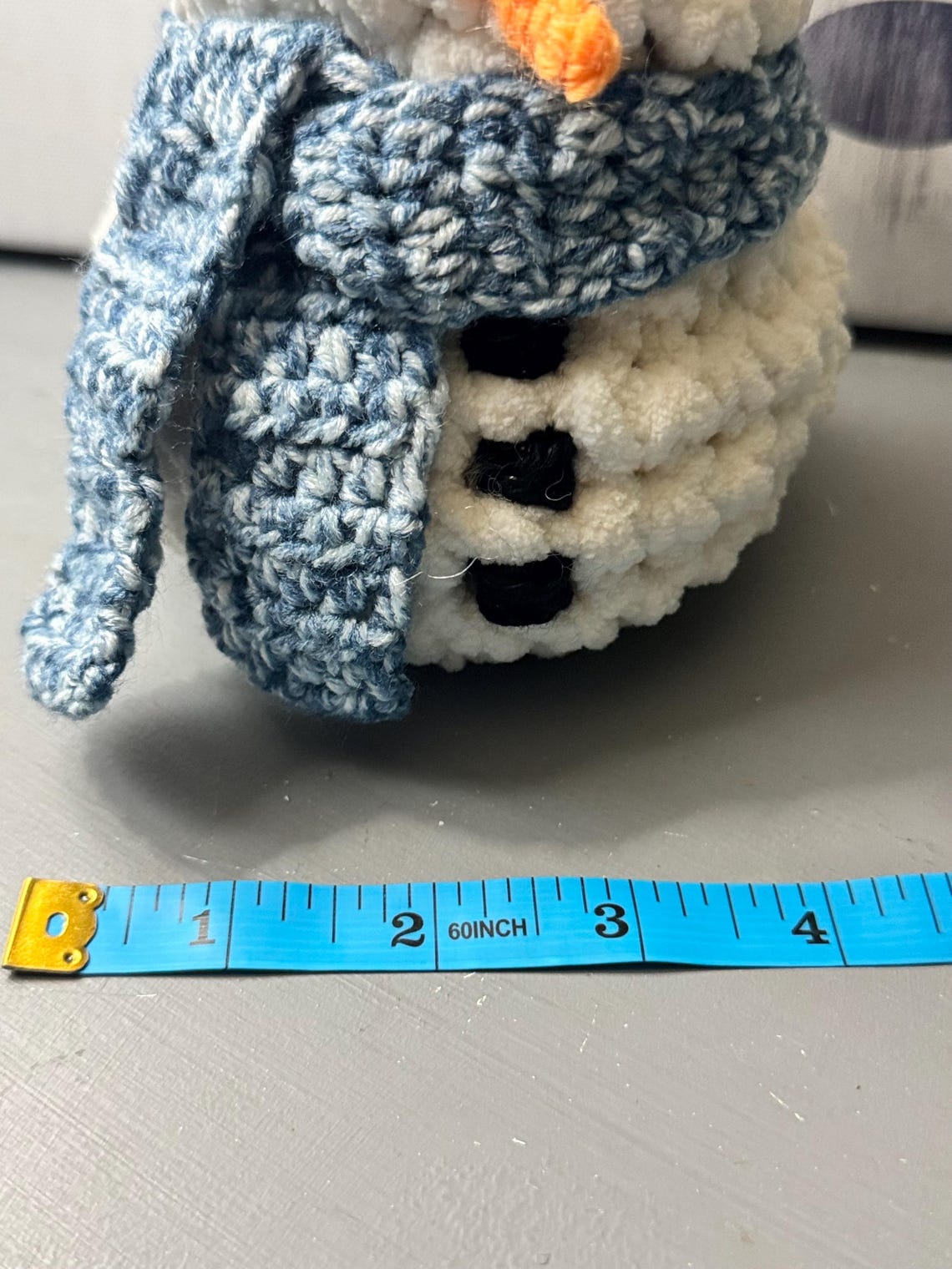 6” Holiday Snowman Plush Decor With Light Blue Scarf and Hat - Etsy