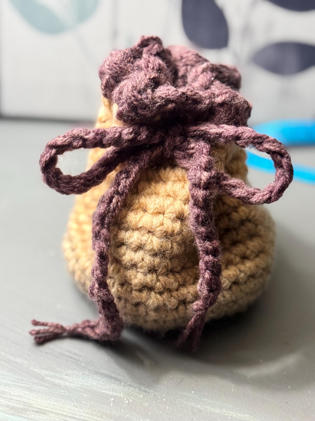 Small Crotchet Drawstring Bag. Perfect Your Small Collections to Be ...