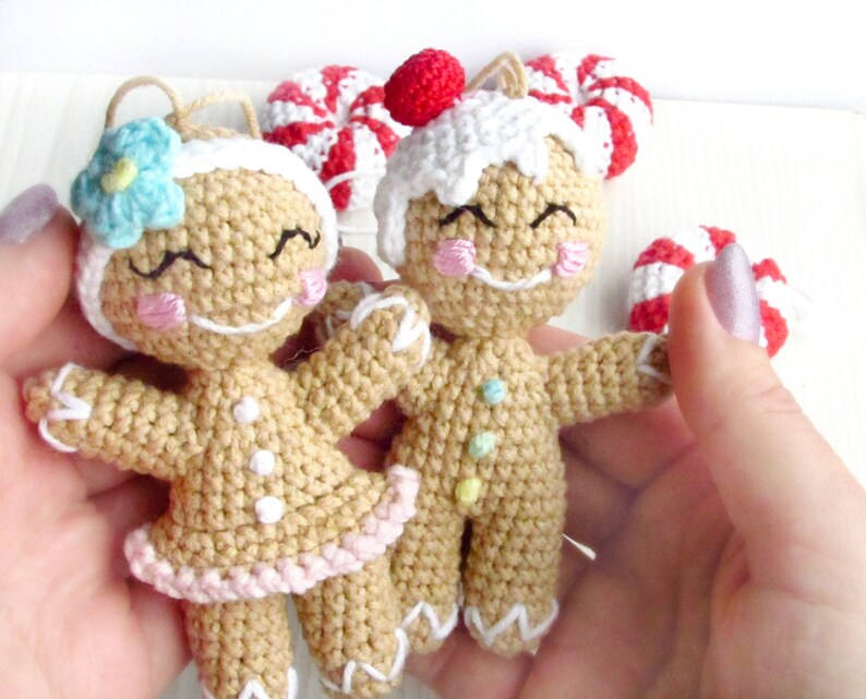 Gingerbread girl and boy Christmas sweets decor | Etsy