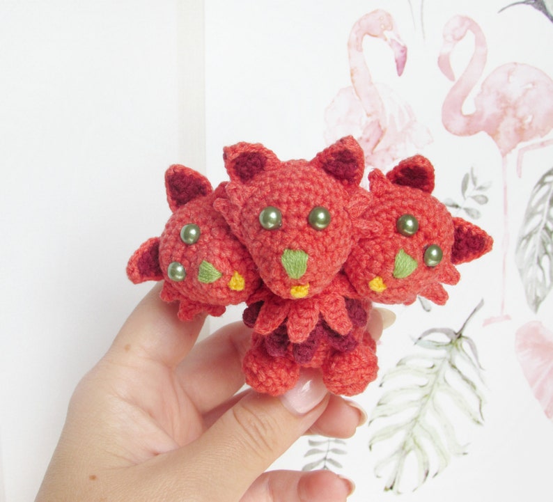 Red Cerberus Plush Custom Plush Toy Cerberus Cute Cerberus | Etsy