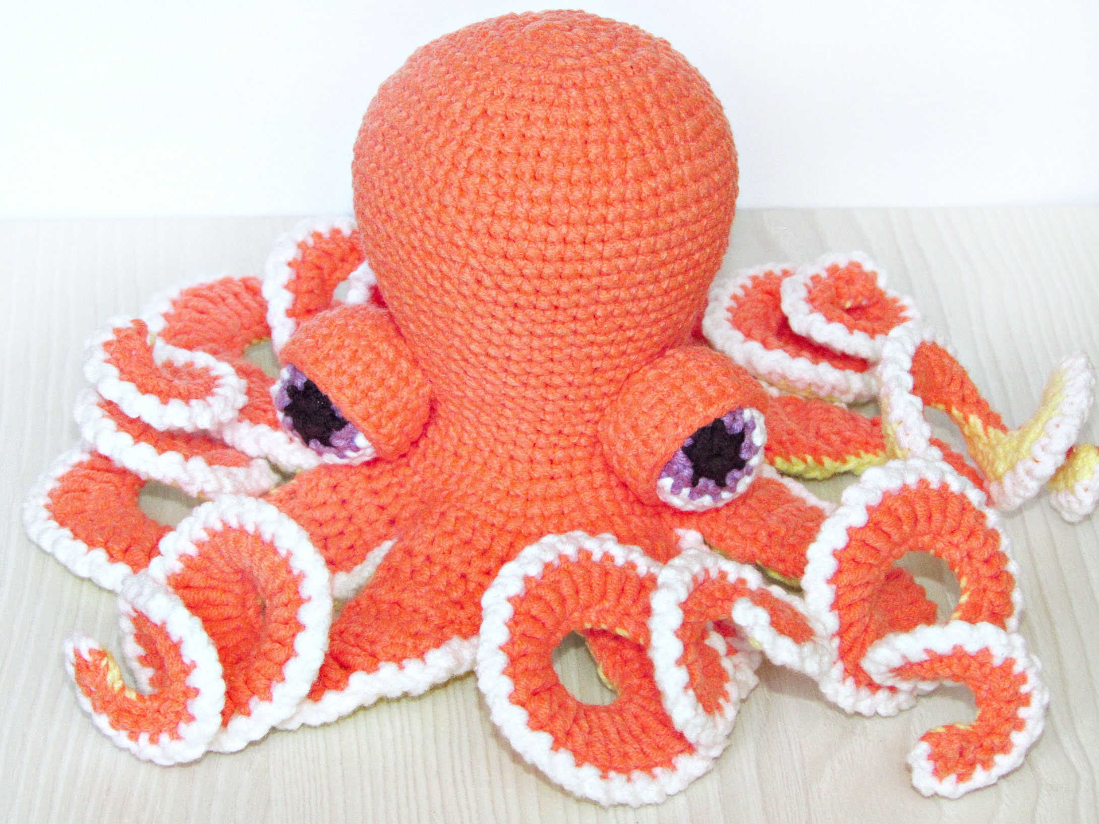 Orange octopus plush under the sea nursery decor | Etsy