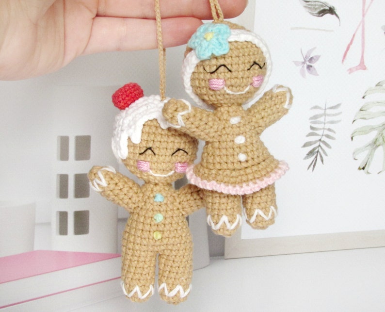 Gingerbread girl and boy Christmas sweets decor | Etsy