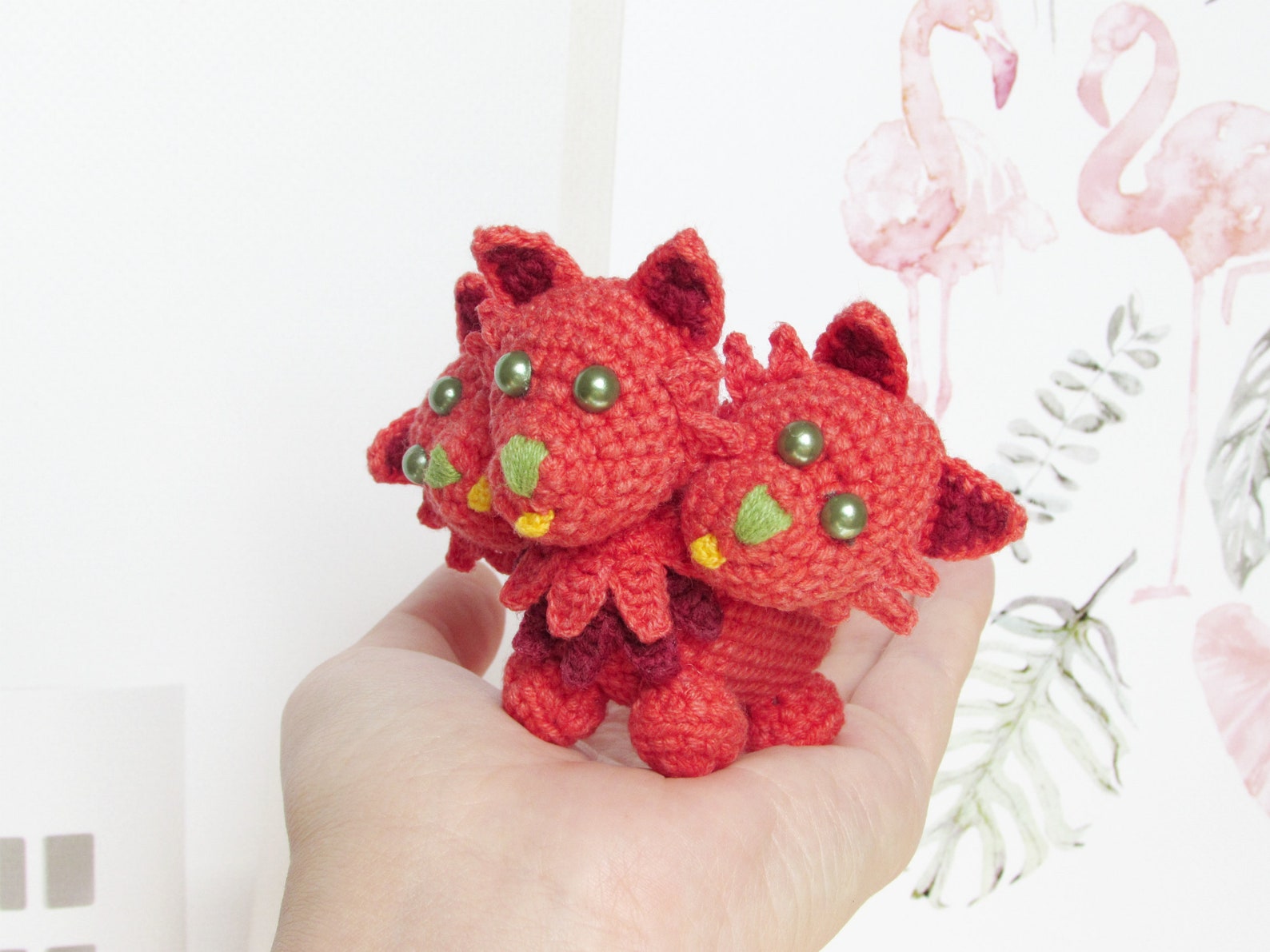 Red Cerberus Plush Custom Plush Toy Cerberus Cute Cerberus - Etsy