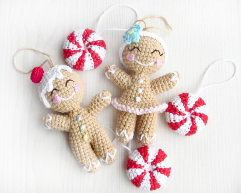 Gingerbread girl and boy Christmas sweets decor | Etsy