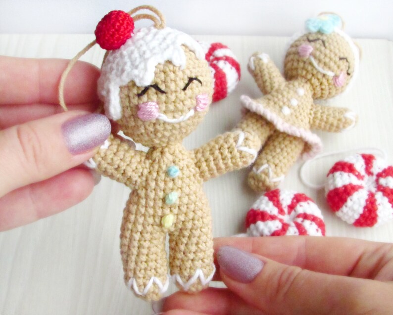 Gingerbread girl and boy Christmas sweets decor | Etsy