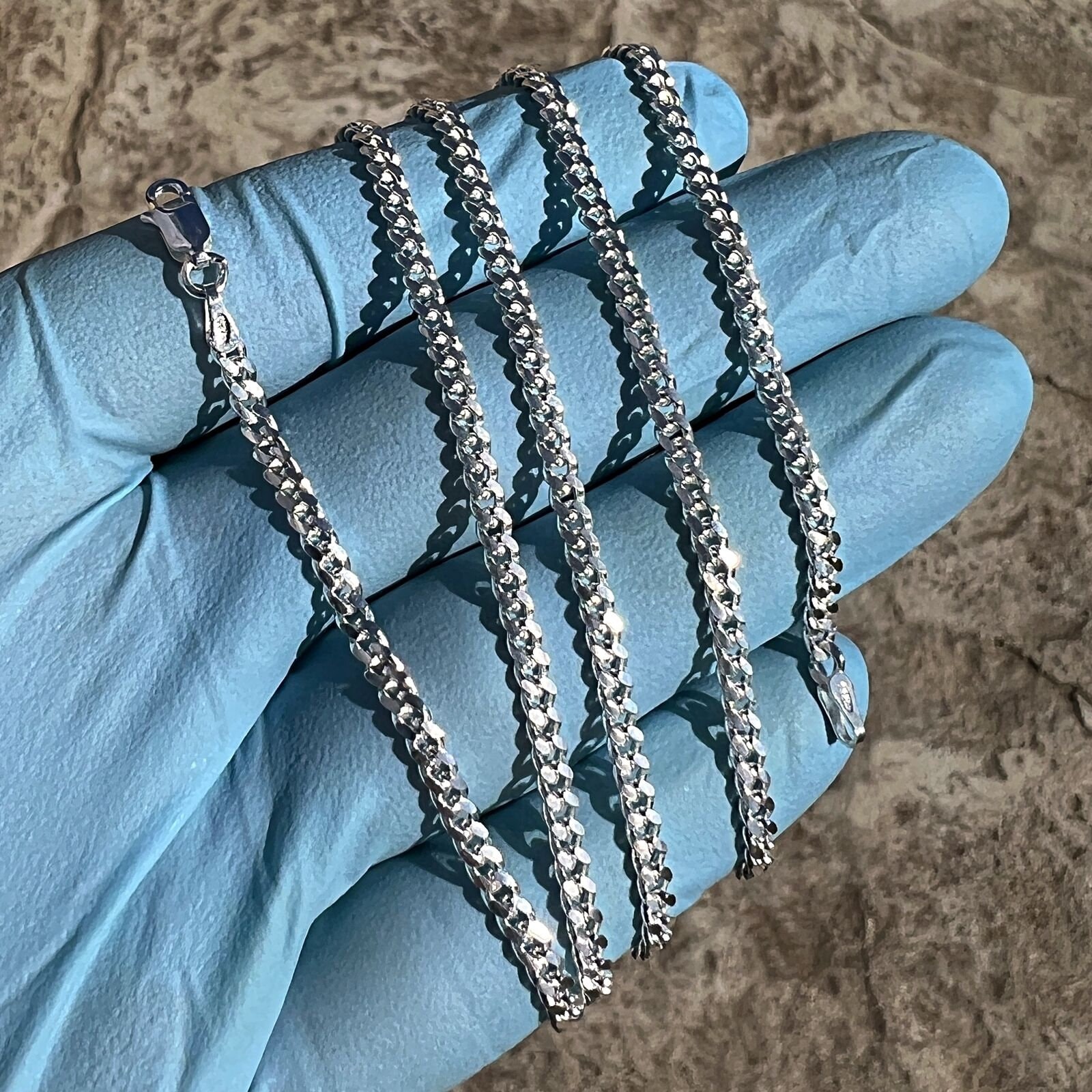 925 Sterling Silver Miami Cuban Link Chain Necklace 3MM 16-30