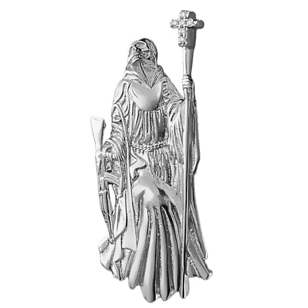 925 Sterling Silver La Santa Muerte Matte AK47 Gun Ak-47 Rifle ...